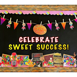 Candy Bulletin Board Bulletin Board Kit Classroom Decor Door Decoration ...