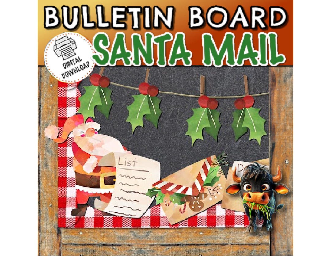 Christmas Mail Bulletin Board | Bulletin Board Decor | Christmas ...
