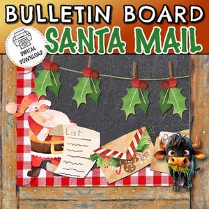Christmas Mail Bulletin Board | Bulletin Board Decor | Christmas ...