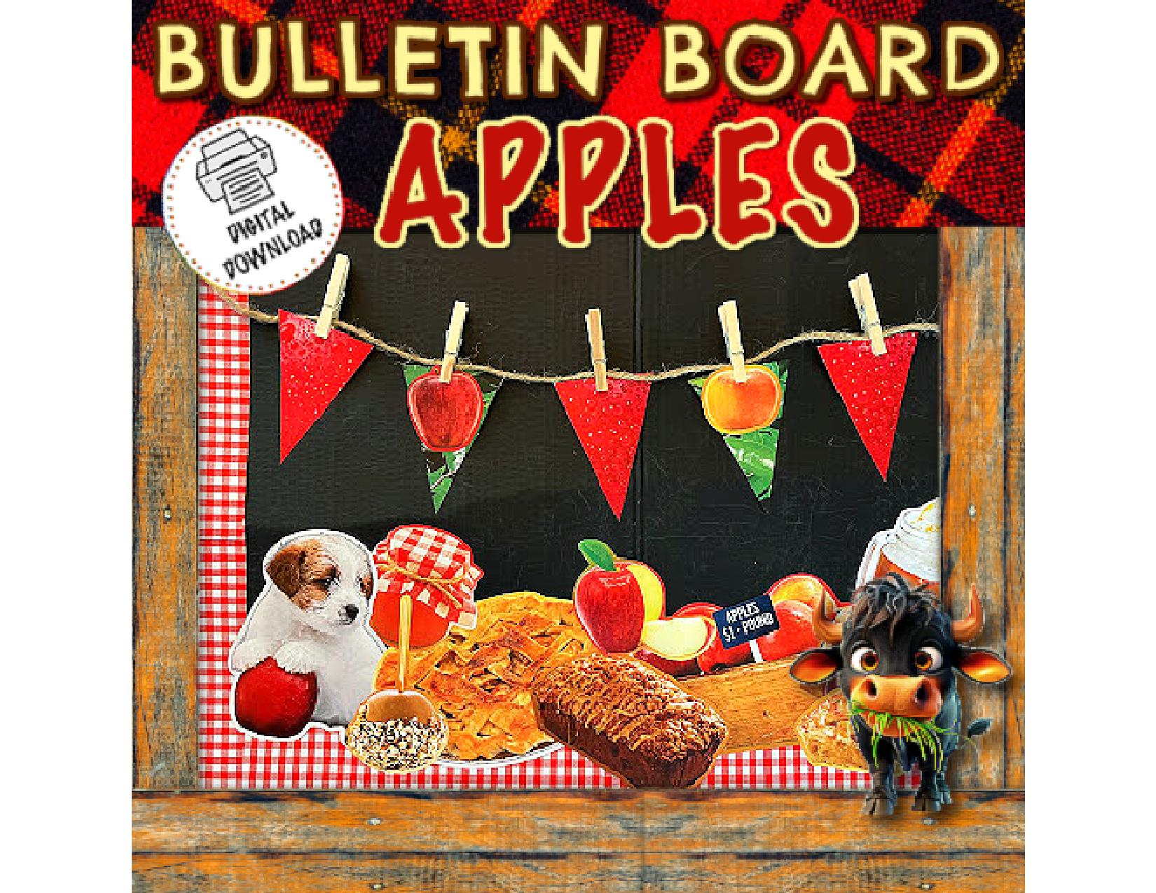 Apple Bulletin Board | Bulletin Board Kit | Classroom Decor | Door ...