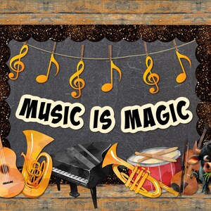Music Room Bulletin Board | Bulletin Board Decor | Musical Program ...