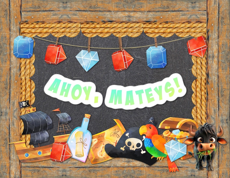 Pirate Bulletin Board | Bulletin Board Decor | Summer Camp Decor ...