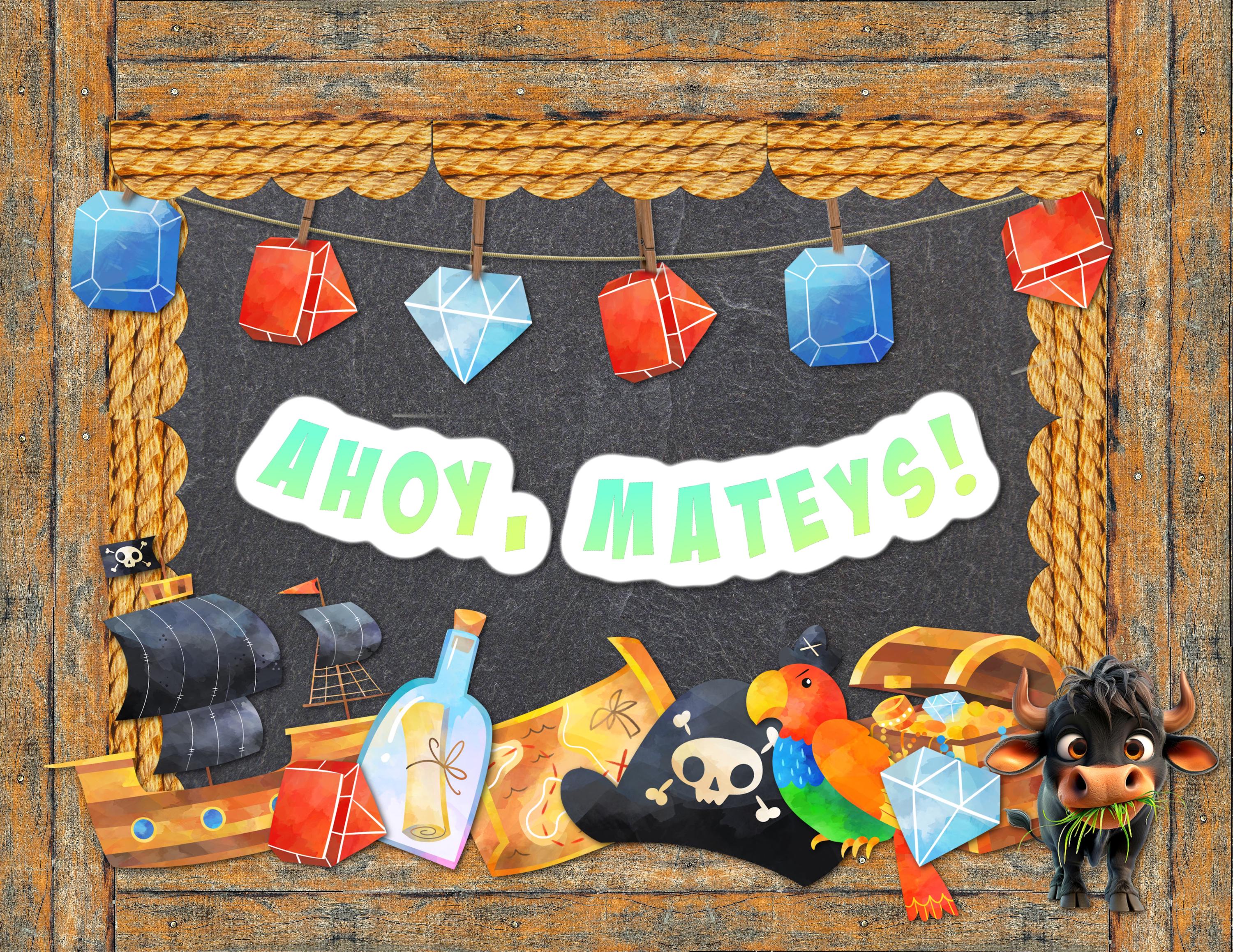Pirate Bulletin Board | Bulletin Board Decor | Pirate Classroom Decor ...