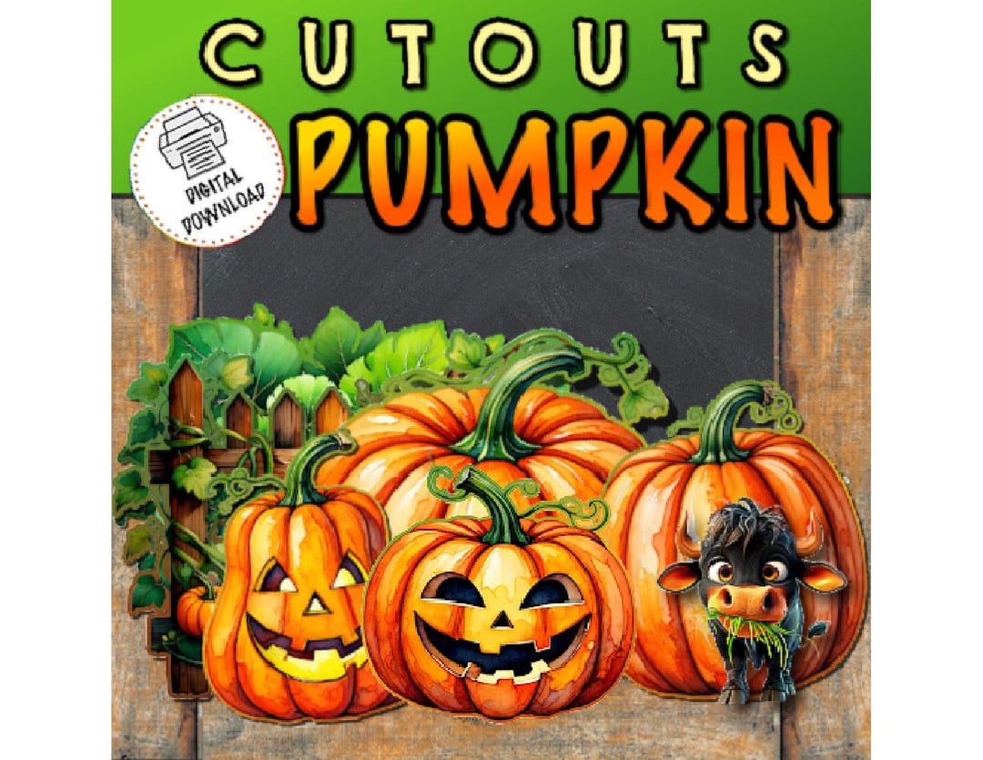 Pumpkin Bulletin Board Cutouts | Bulletin Board Decor | Fall Door Decor ...