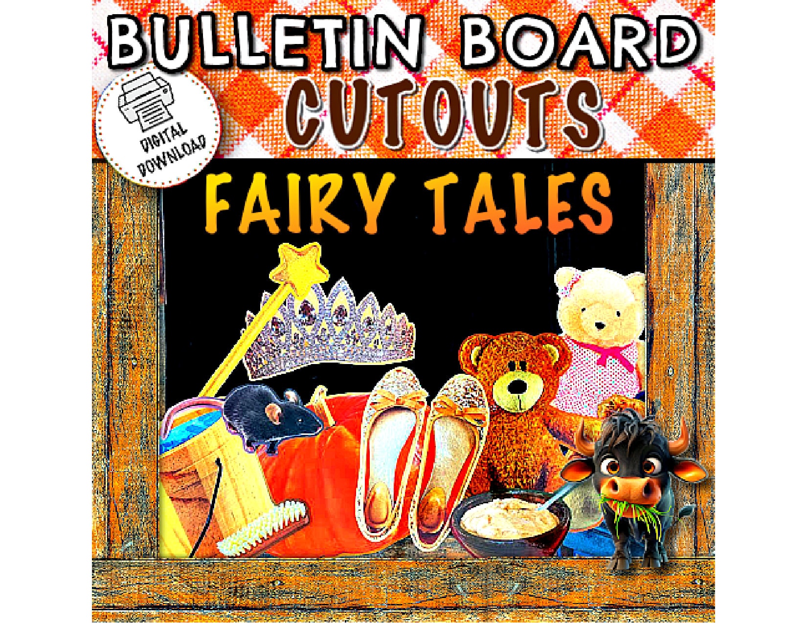 Fairy Tale Bulletin Board | Bulletin Board Cutouts | Fairy Tales ...