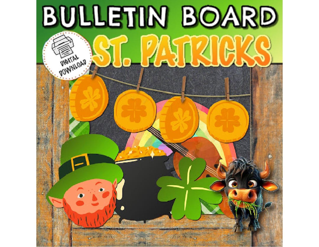 St. Patrick's Day Bulletin Board | Bulletin Board Decor | Spring ...