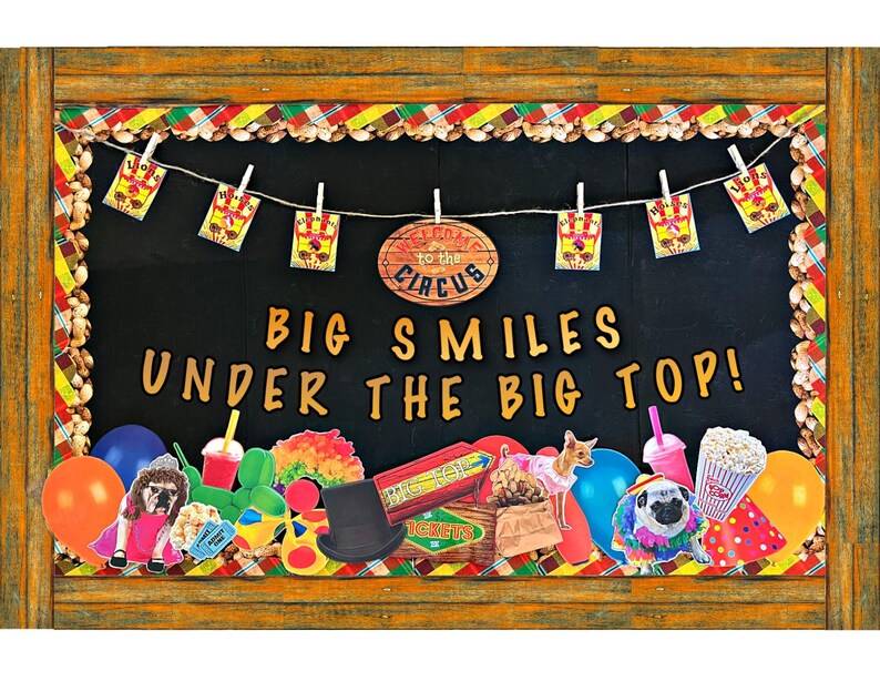 Circus Bulletin Board Bulletin Board Kit Circus Classroom Decor Door ...
