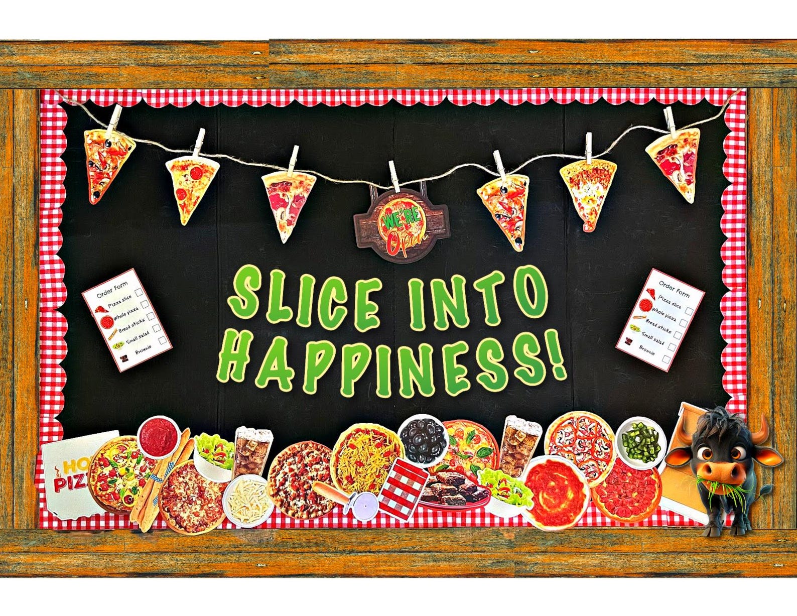 Pizza Bulletin Board | Bulletin Board Kit | Pizza Classroom Decor ...