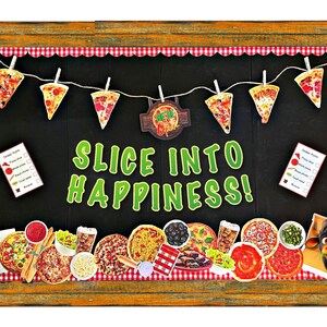 Pizza Bulletin Board | Bulletin Board Kit | Pizza Classroom Decor ...