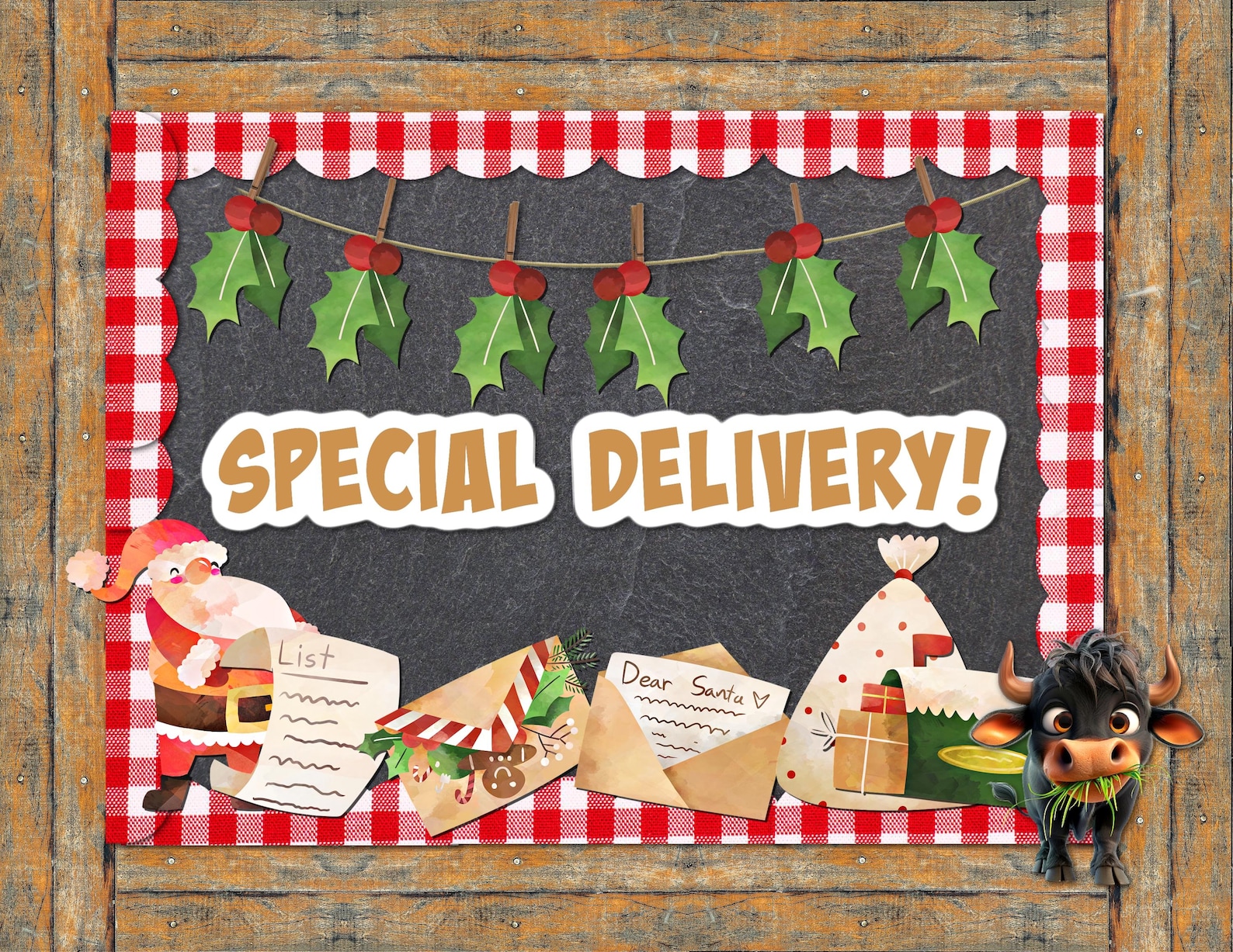 Christmas Mail Bulletin Board | Bulletin Board Decor | Christmas ...