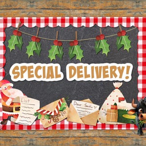Christmas Mail Bulletin Board | Bulletin Board Decor | Christmas ...