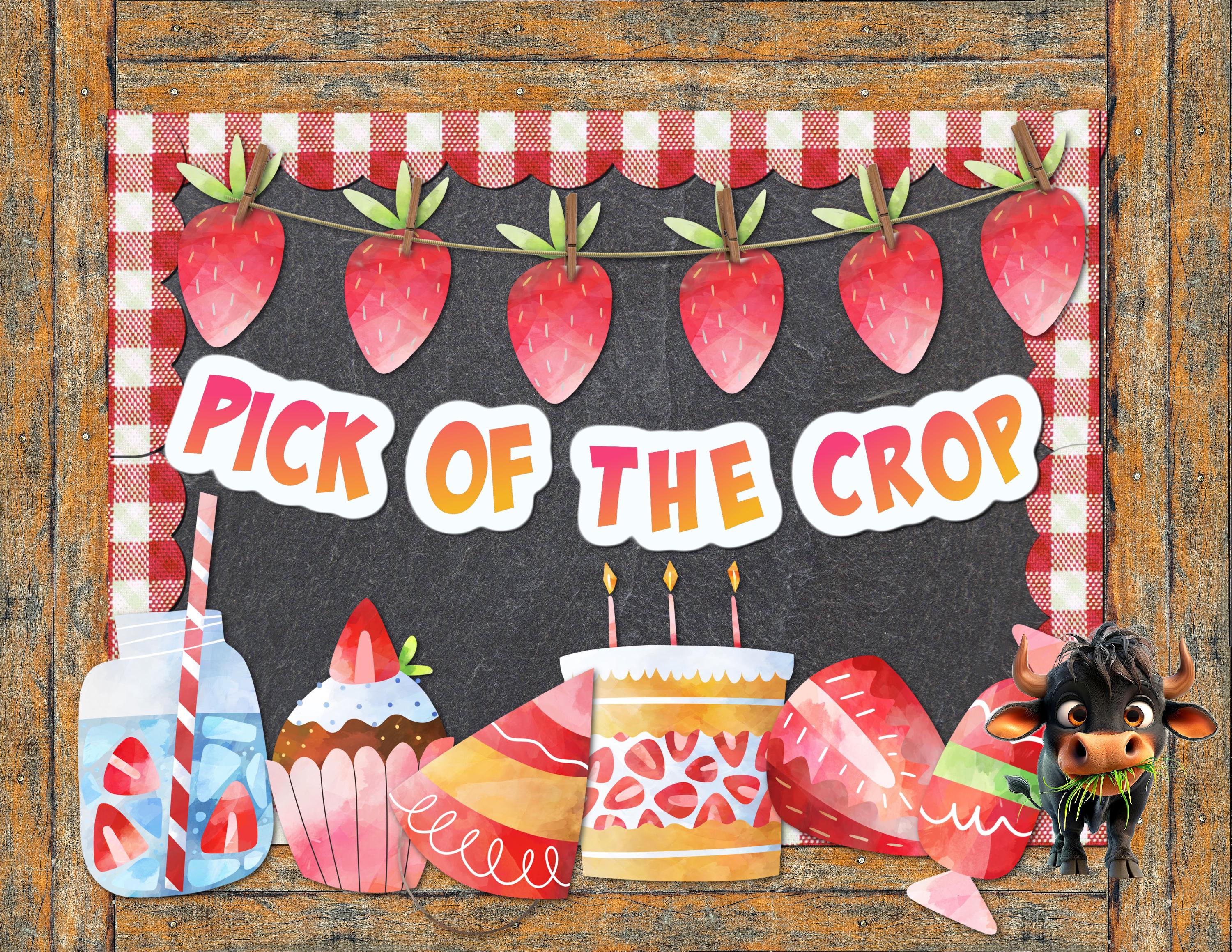 Strawberry Bulletin Board | Bulletin Board Decor | Spring Classroom ...