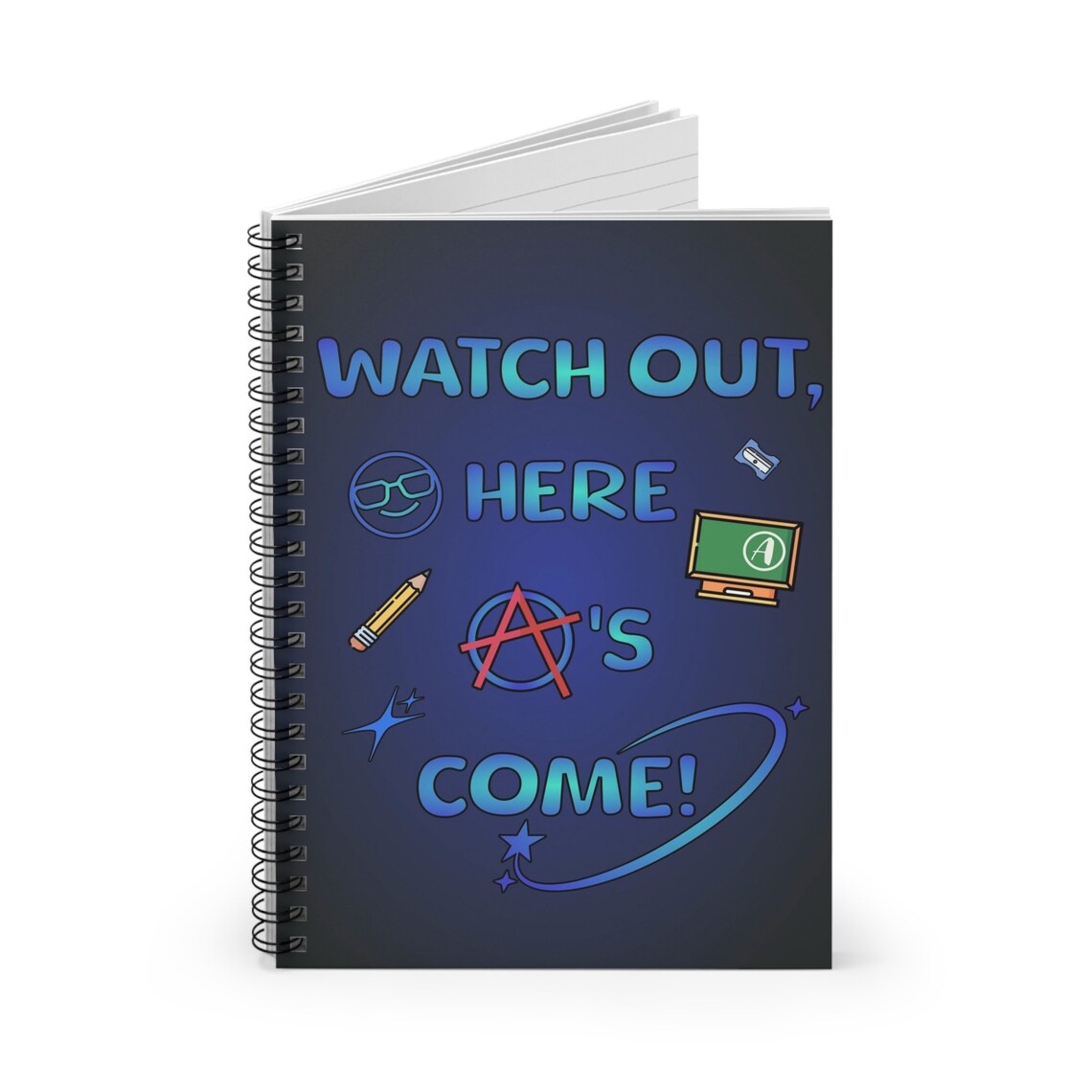 Motivative Spiral Notebook Ruled Line School College Portfolio Cool ...