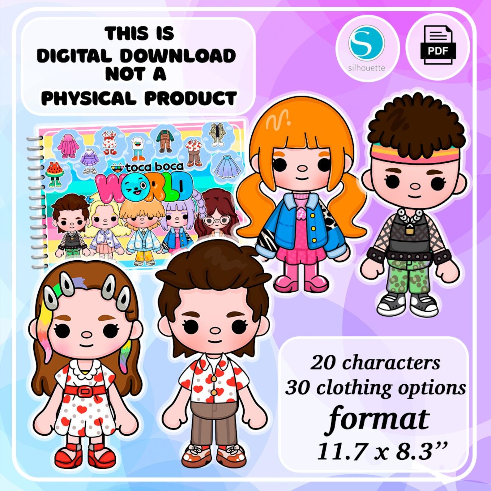 Toca Boca Book Characters and Clothes /printable Dollhouse/busy Book ...