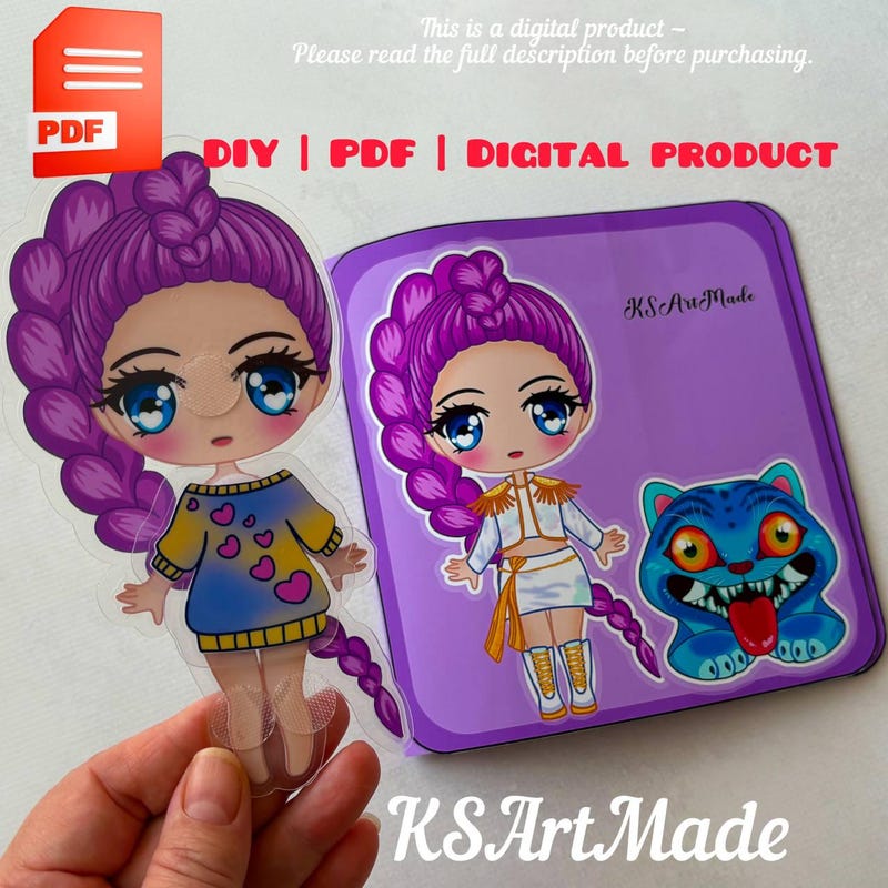Huntrix Paper Doll - Etsy