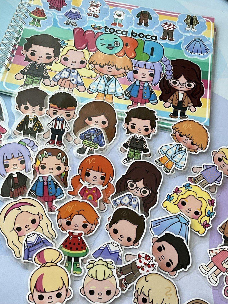 Toca Boca Book Characters and Clothes /printable Dollhouse/busy Book ...