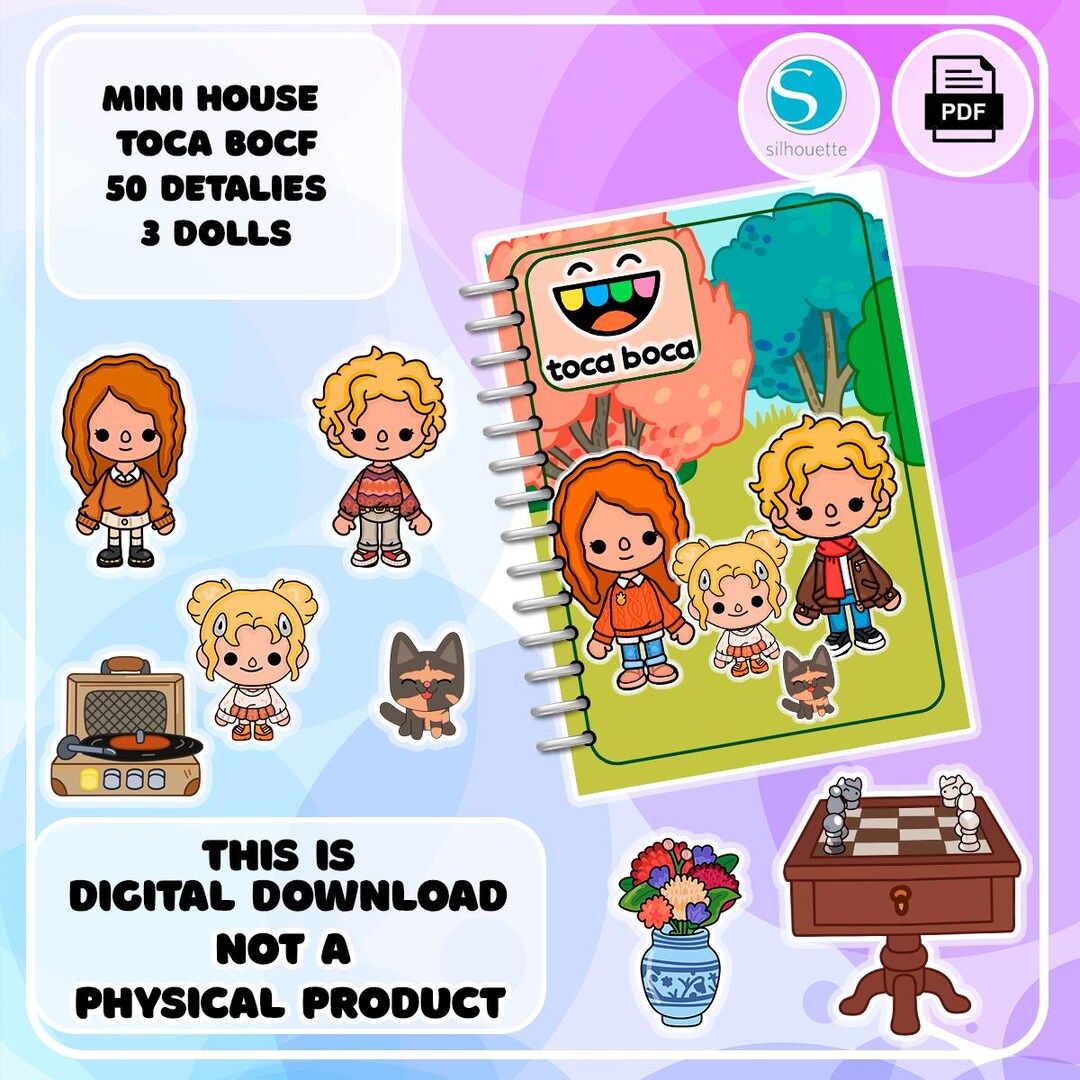 DIY Family House Mini Album/toca Boca/busy Book Pattern/printable ...