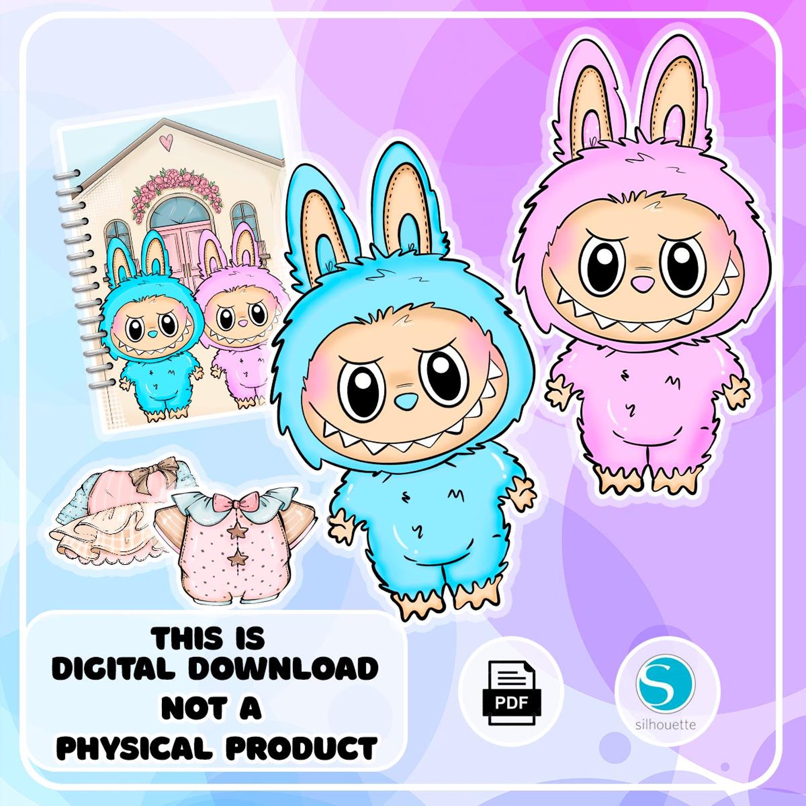 DIY Labubu Book/labubu Paper House/characters and Clothes/printable ...