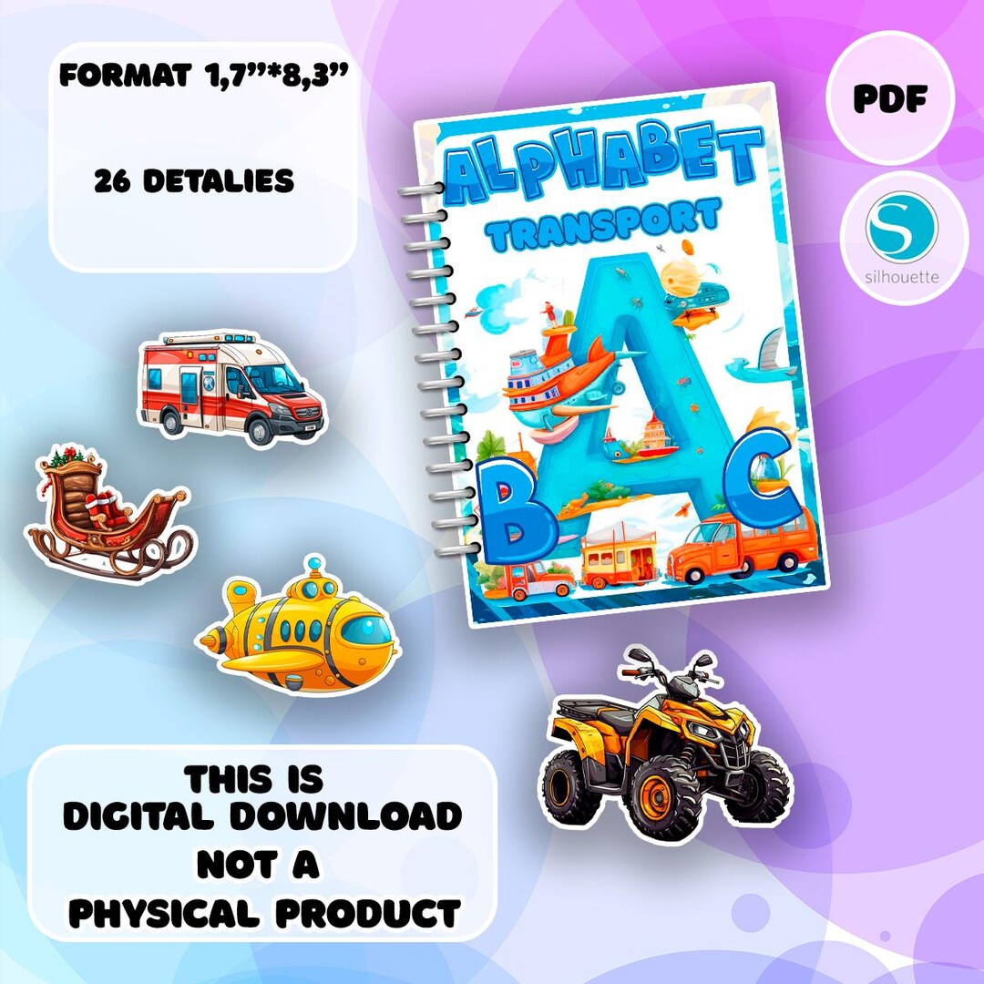 Alphabet Transport Book - Digital Download, Letter Sounds Workbook ...