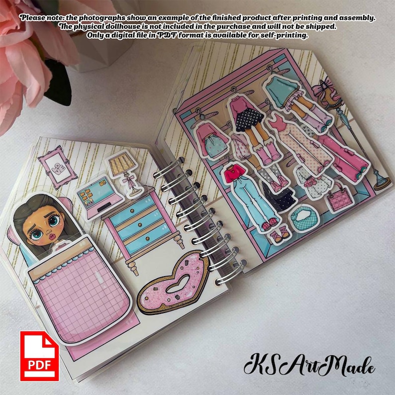 Printable Paper Dollhouse Educational Book / DIY Toy Book for Kids ...