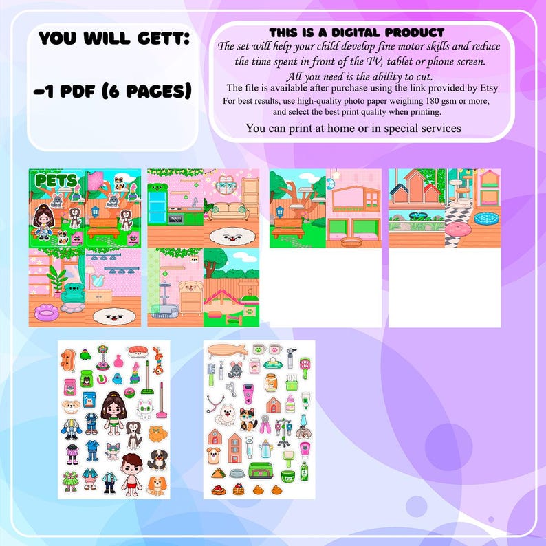 DIY Animal House by Toca Boka - Printable Paper Kit for Kids, Creative ...