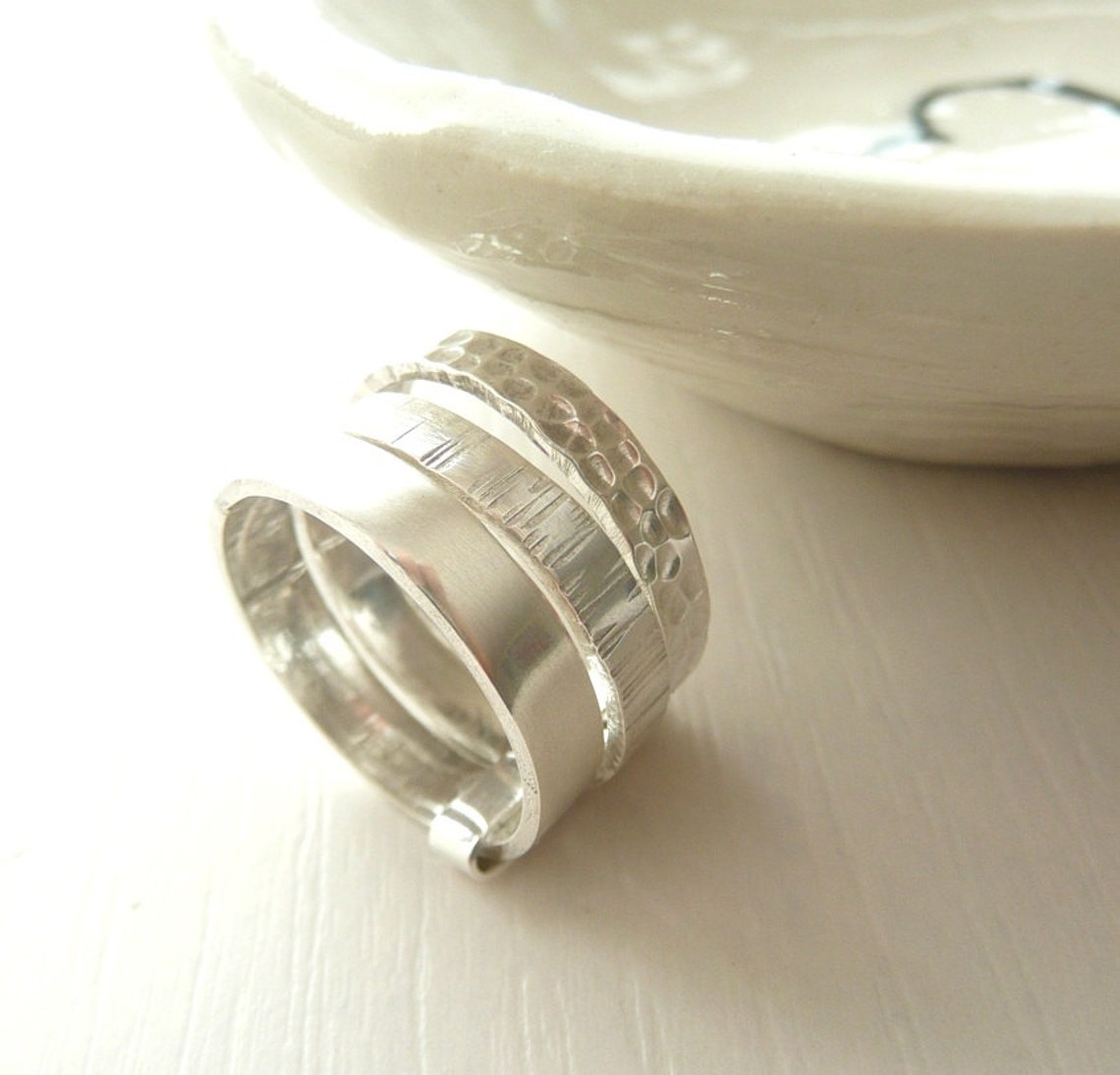 Sterling Silver Trio Band Three Stacked Rings by Stilosissima - Etsy
