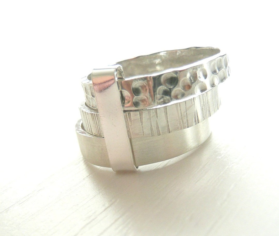 Sterling Silver Trio Band Three Stacked Rings by Stilosissima ...