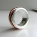 Spool Sterling Silver and Copper Spinner Ring, Worry Ring, Anxiety Ring ...