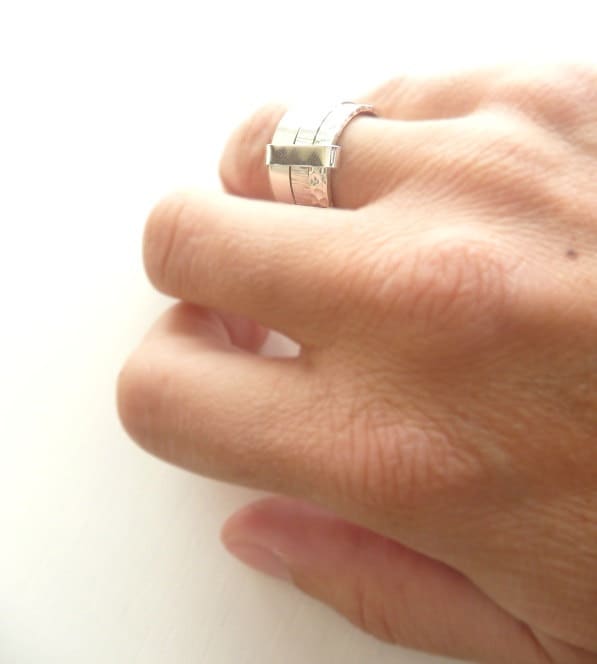 Sterling Silver Trio Band Three Stacked Rings by Stilosissima - Etsy