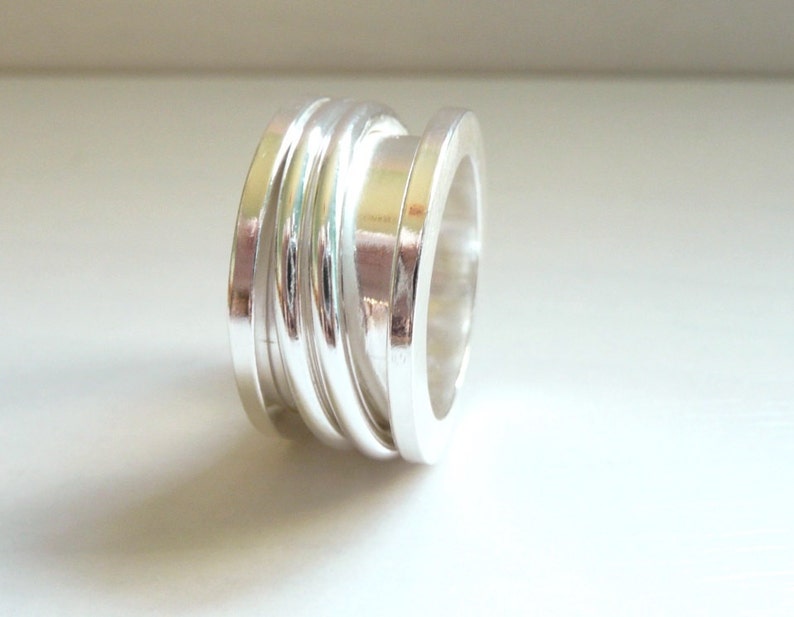 Spool Ring Sterling Silver Spinner, Worry Ring, Anxiety Ring ...