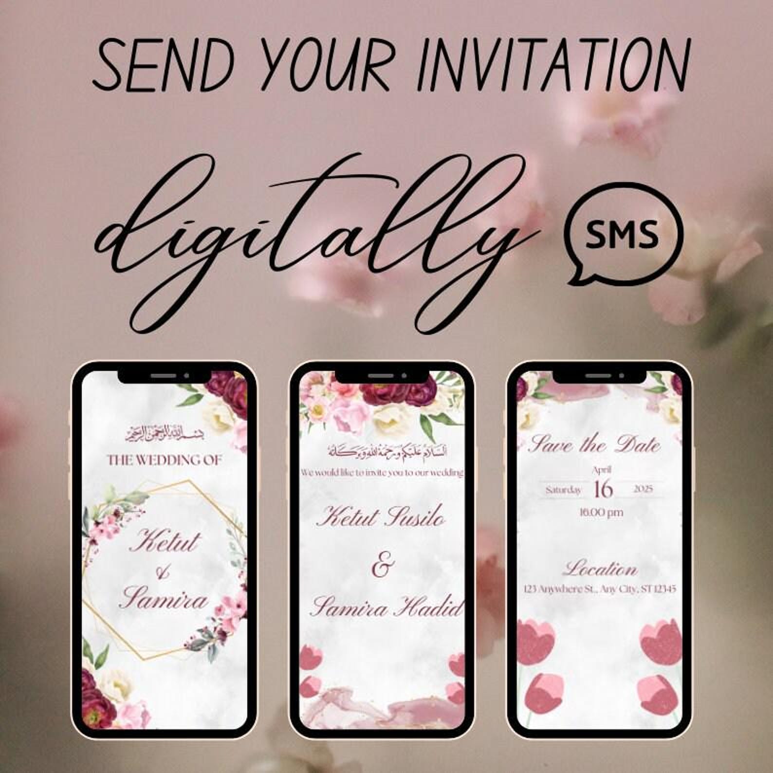 Animated Islamic Wedding Invitation Video: Nikah Ceremony Evite ...