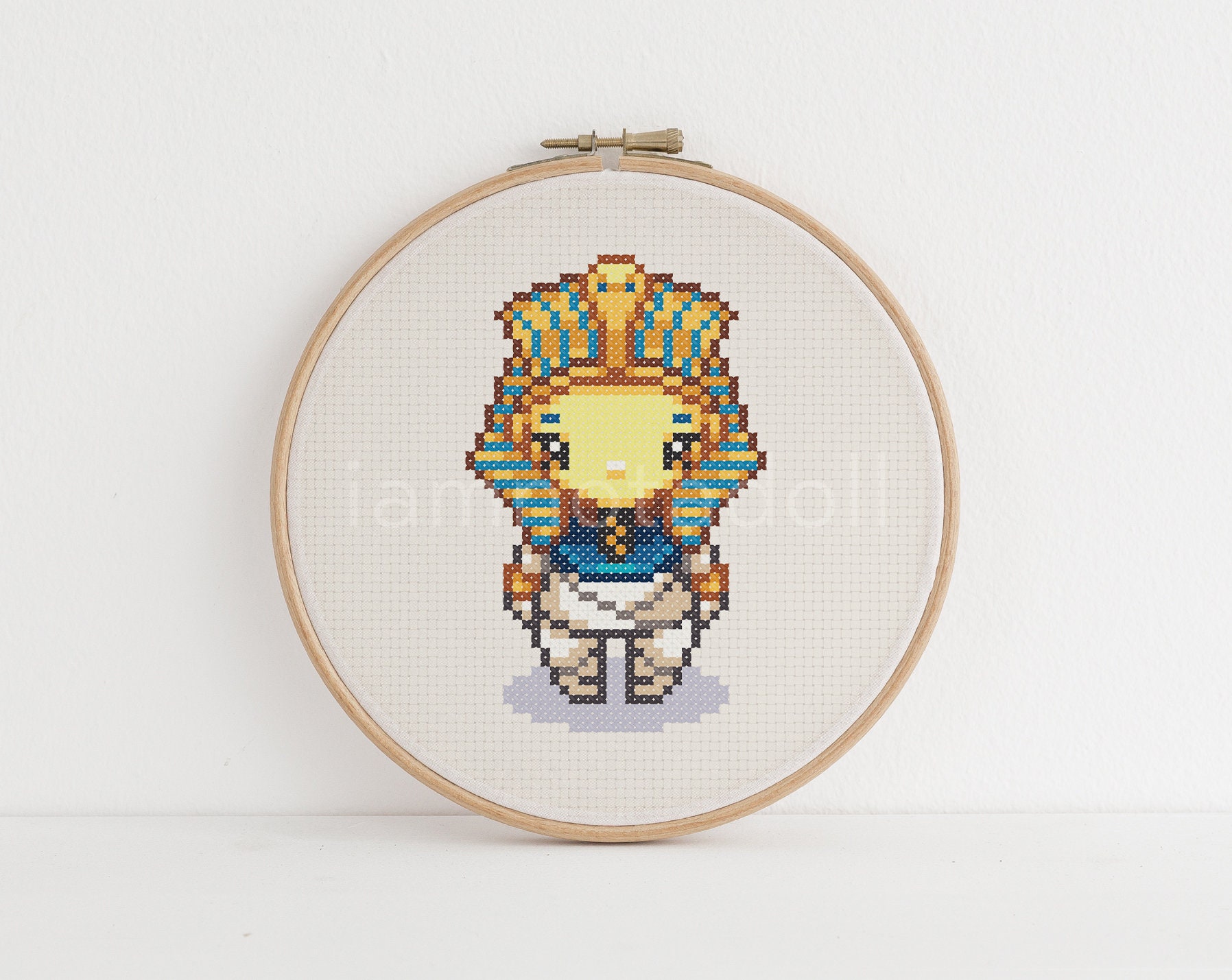 Egyptian mummy cross stitch pattern instant download pdf | Etsy