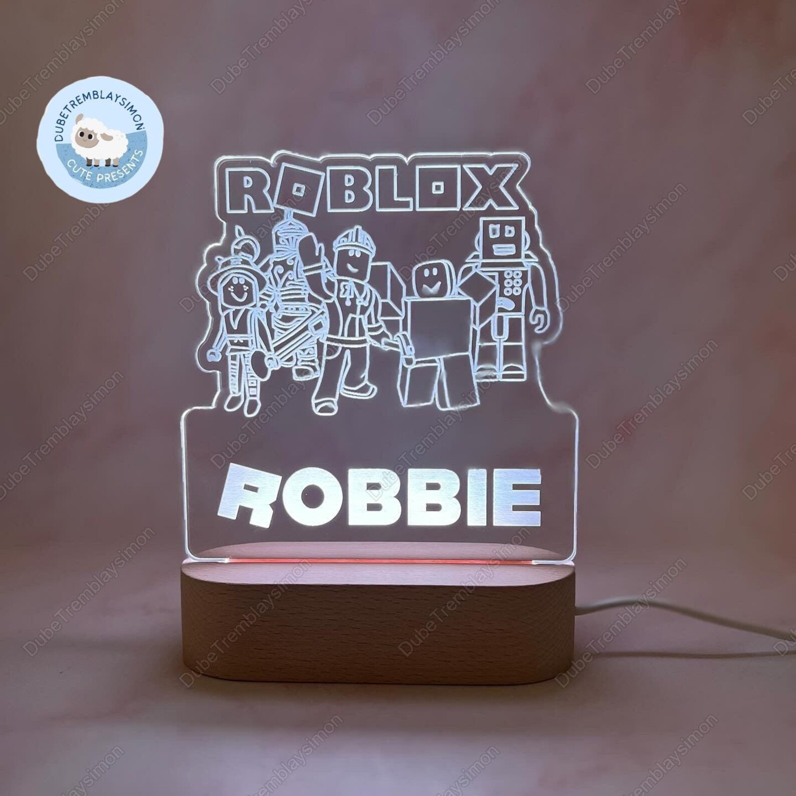 Custom Name Light, Roblox Game Light, Roblox Night Light, Goodnight ...