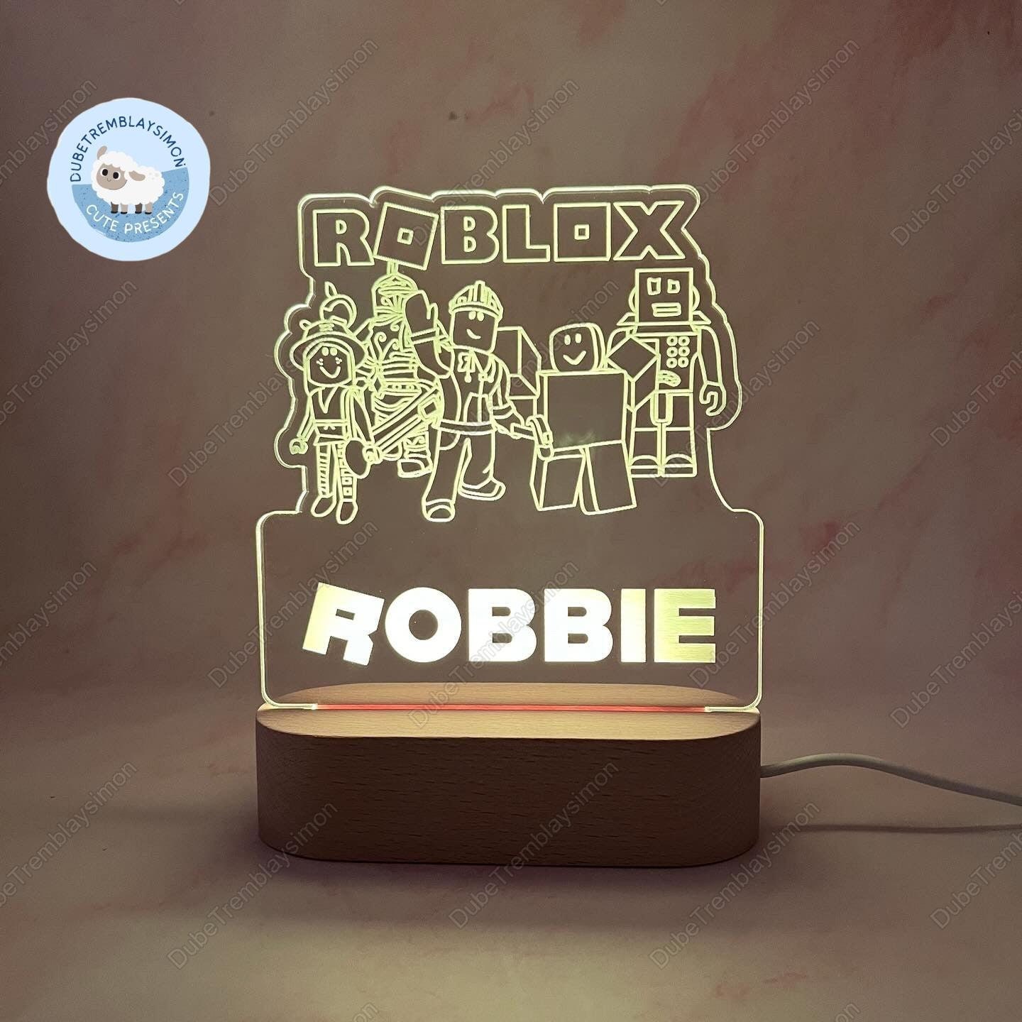 Custom Name Light, Roblox Game Light, Roblox Night Light, Goodnight ...