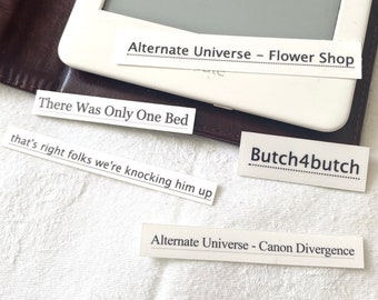 Fanfic "enemies to Lovers" Tag Sticker, Kiss-cut Stickers, Archive ...