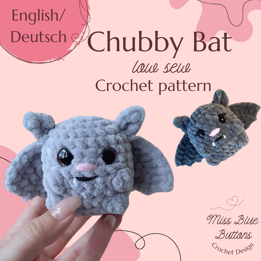 Chubby Bat Crochet Pattern / Beginner Friendly NO SEW - Etsy