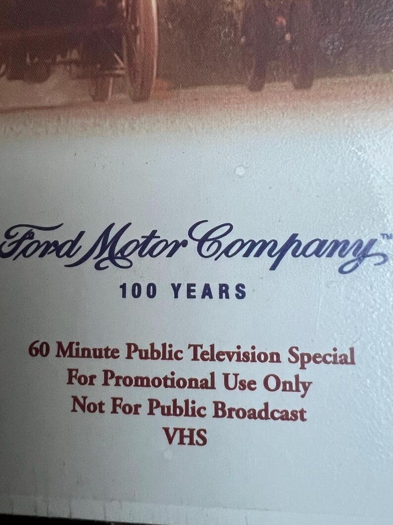 FORD Motor Company Rare VHS Tape 100 Anniversary Special (2003-2004 ...
