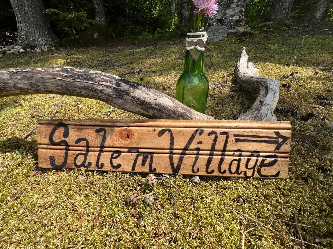 Salem Witch Cottage Signs (set of 2): Reclaimed Pine, Coffee Stained - Etsy