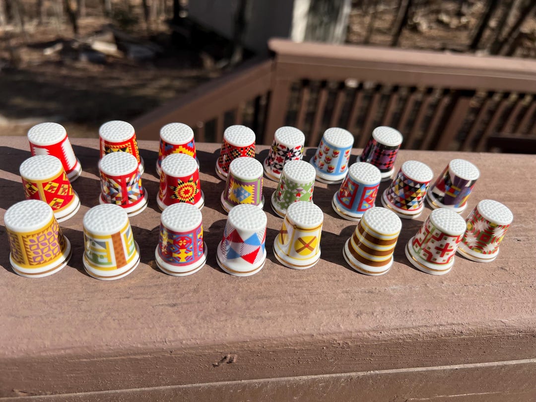 Vintage German Porcelain Thimble Collection: Bavaria Gerold Porzellan ...