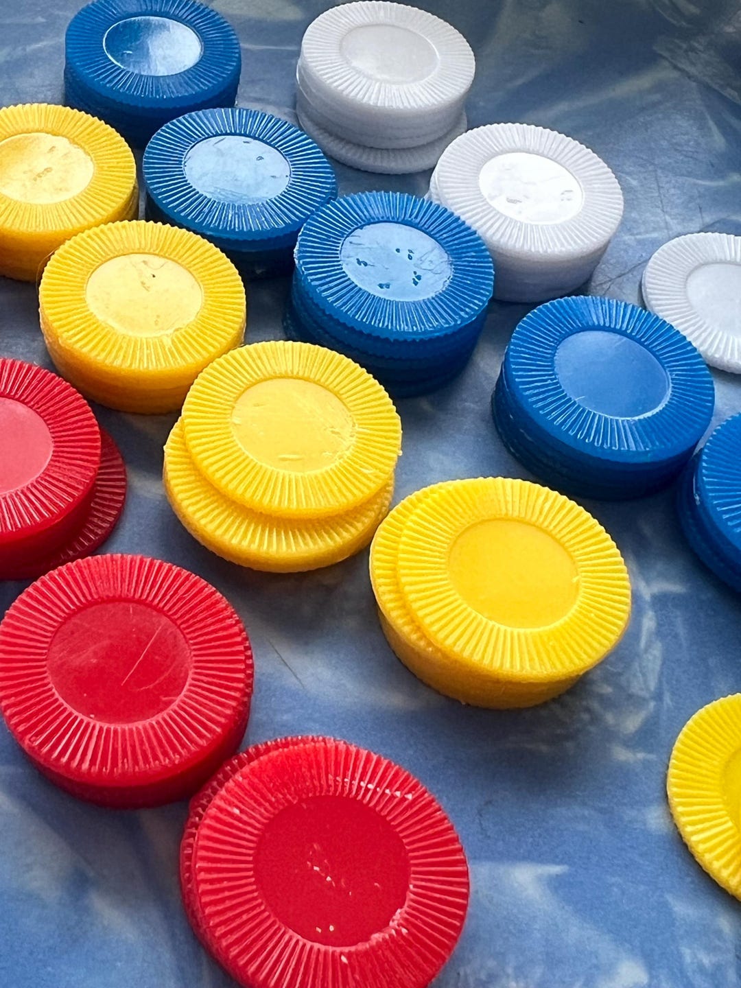 Vintage Tiny Poker Chips, Bingo Chips, Translucent Plastic Fantastic ...