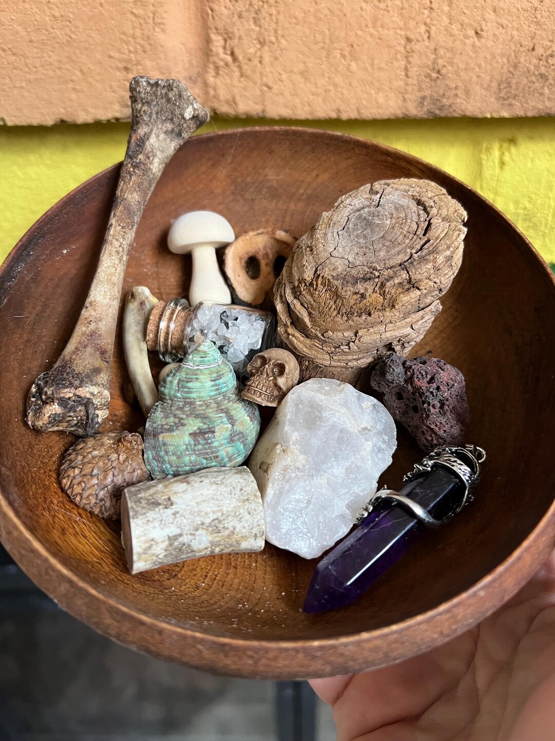 Pagan Viking Altar Bowl Filled to Thor Odin or Freya Freyja White Witch ...