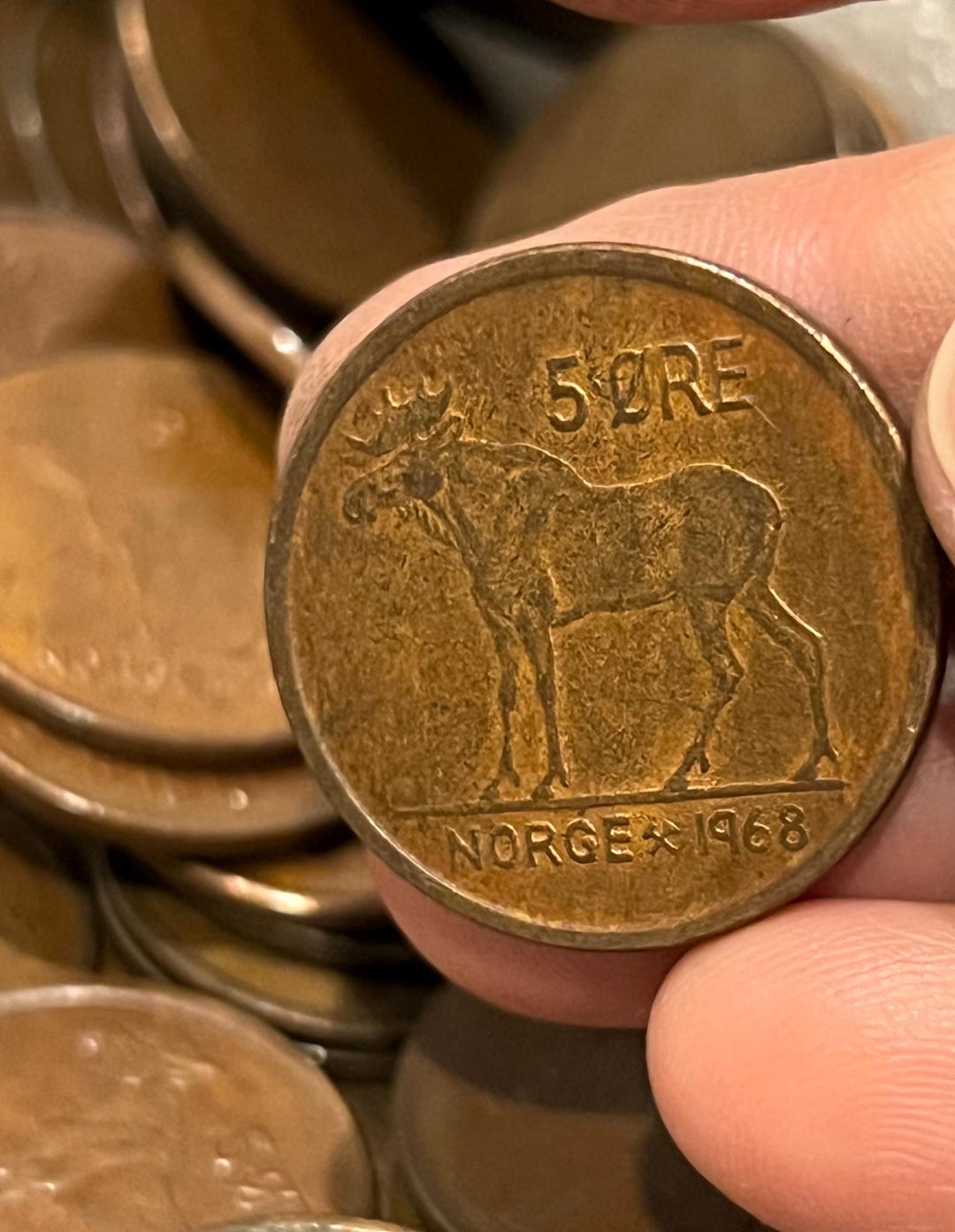 Elk Reindeer Coins Vintage Norway Bakers Dozen 13 Pc Norwegian Currency ...
