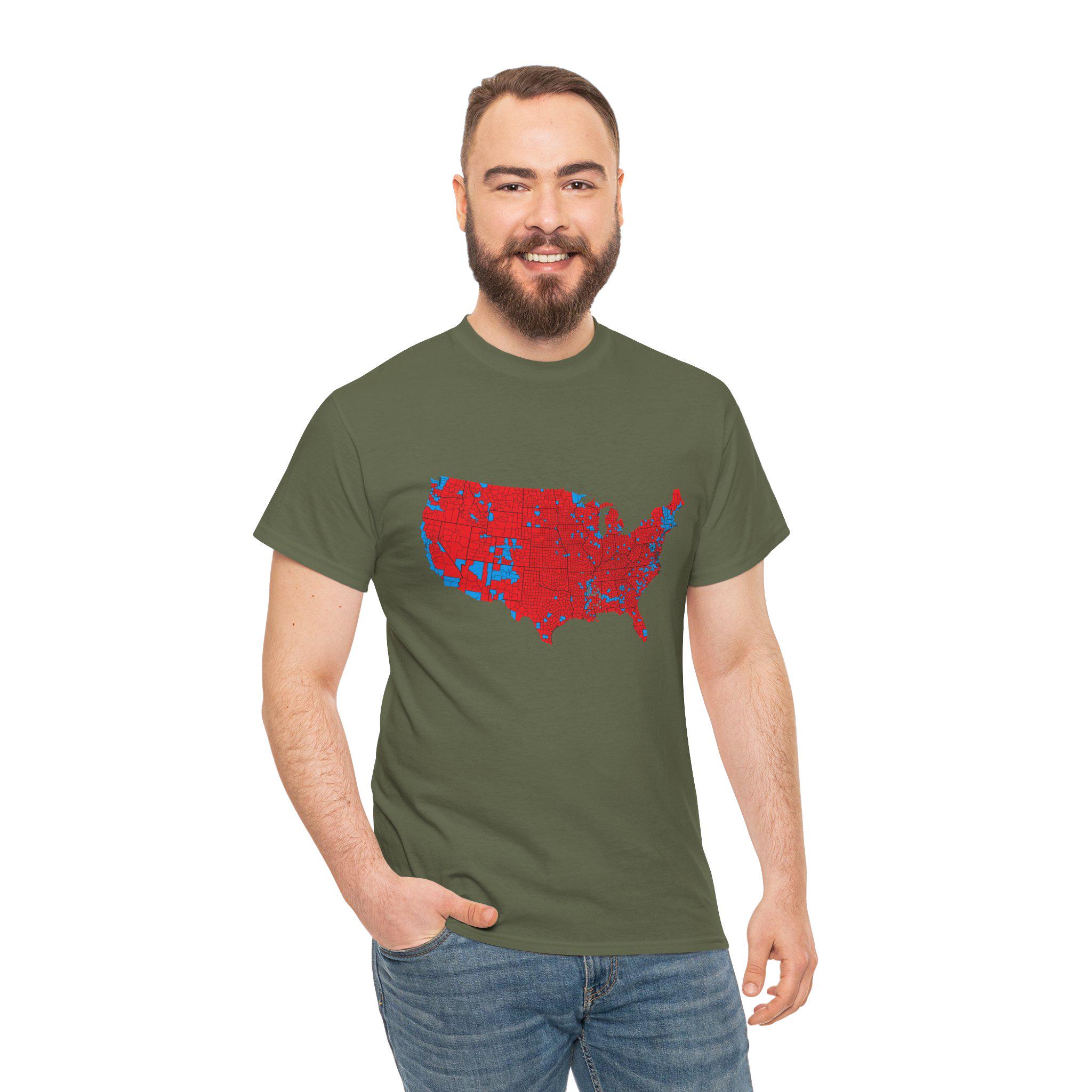 Donald Trump 2024 Election Results Map Unisex Heavy Cotton Tee T-shirt ...