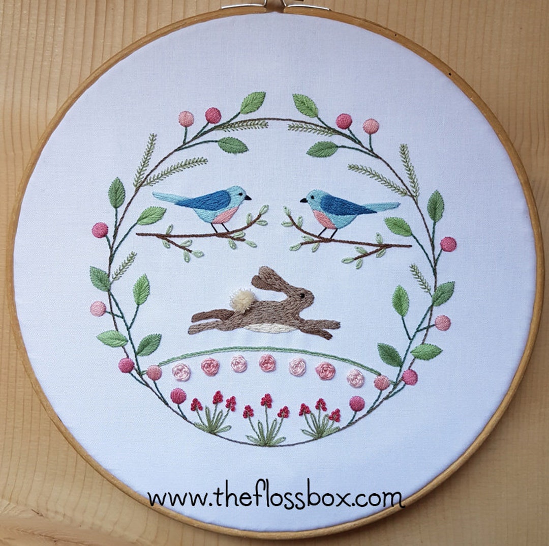 Hop Into Spring Embroidery Pattern - Etsy