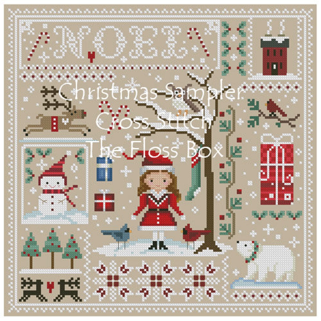 Christmas Sampler Cross Stitch Pattern - Etsy