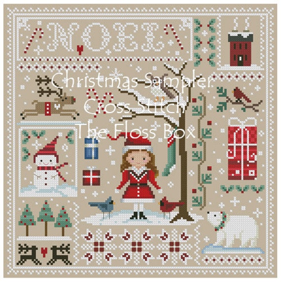 Christmas Sampler Cross Stitch Pattern | Etsy