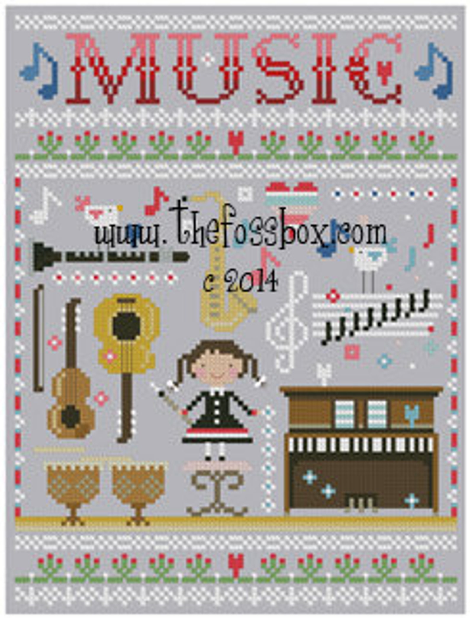 Music Cross Stitch Pattern - Etsy