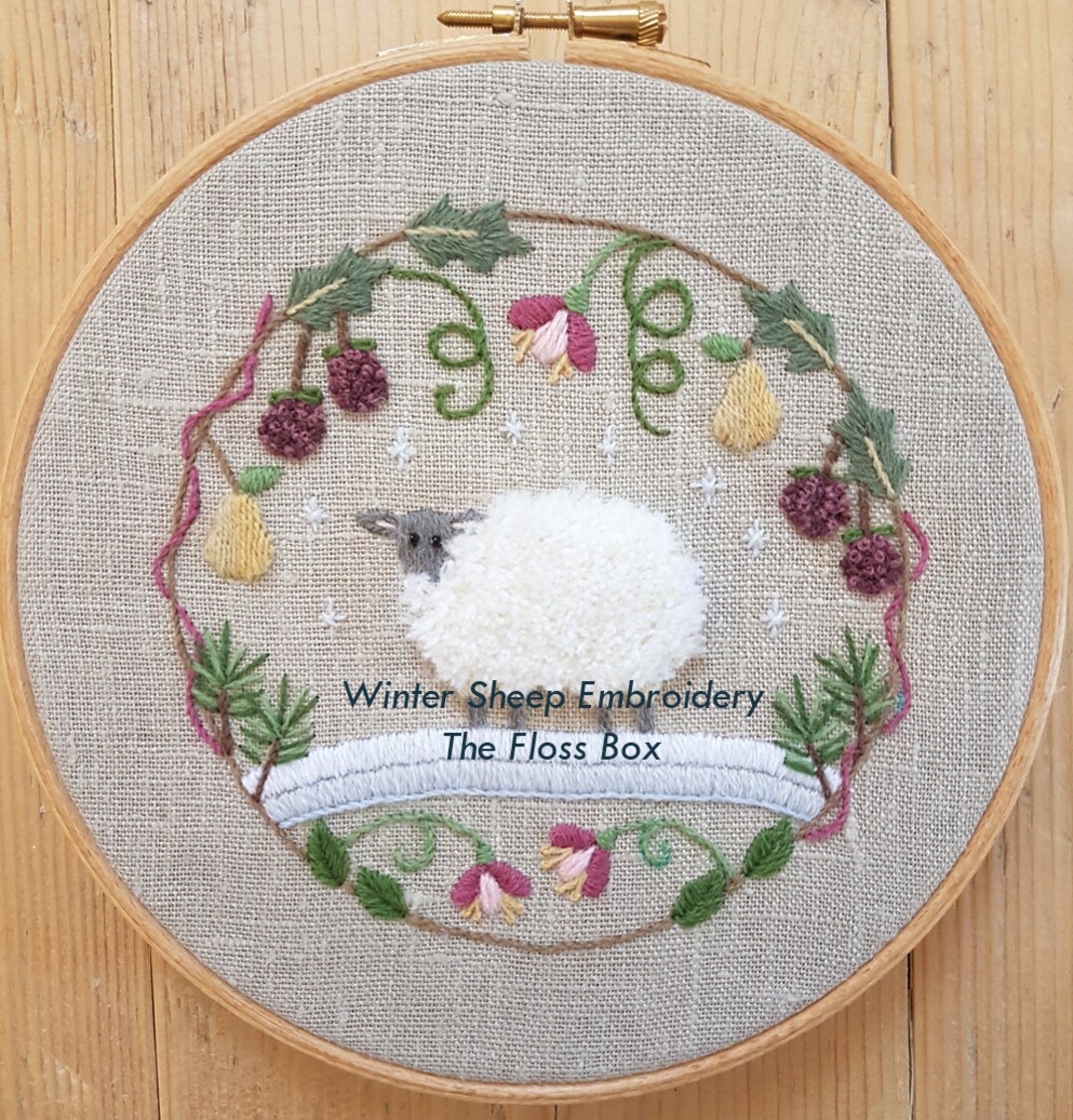 Winter Sheep Crewel Embroidery Pattern - Etsy