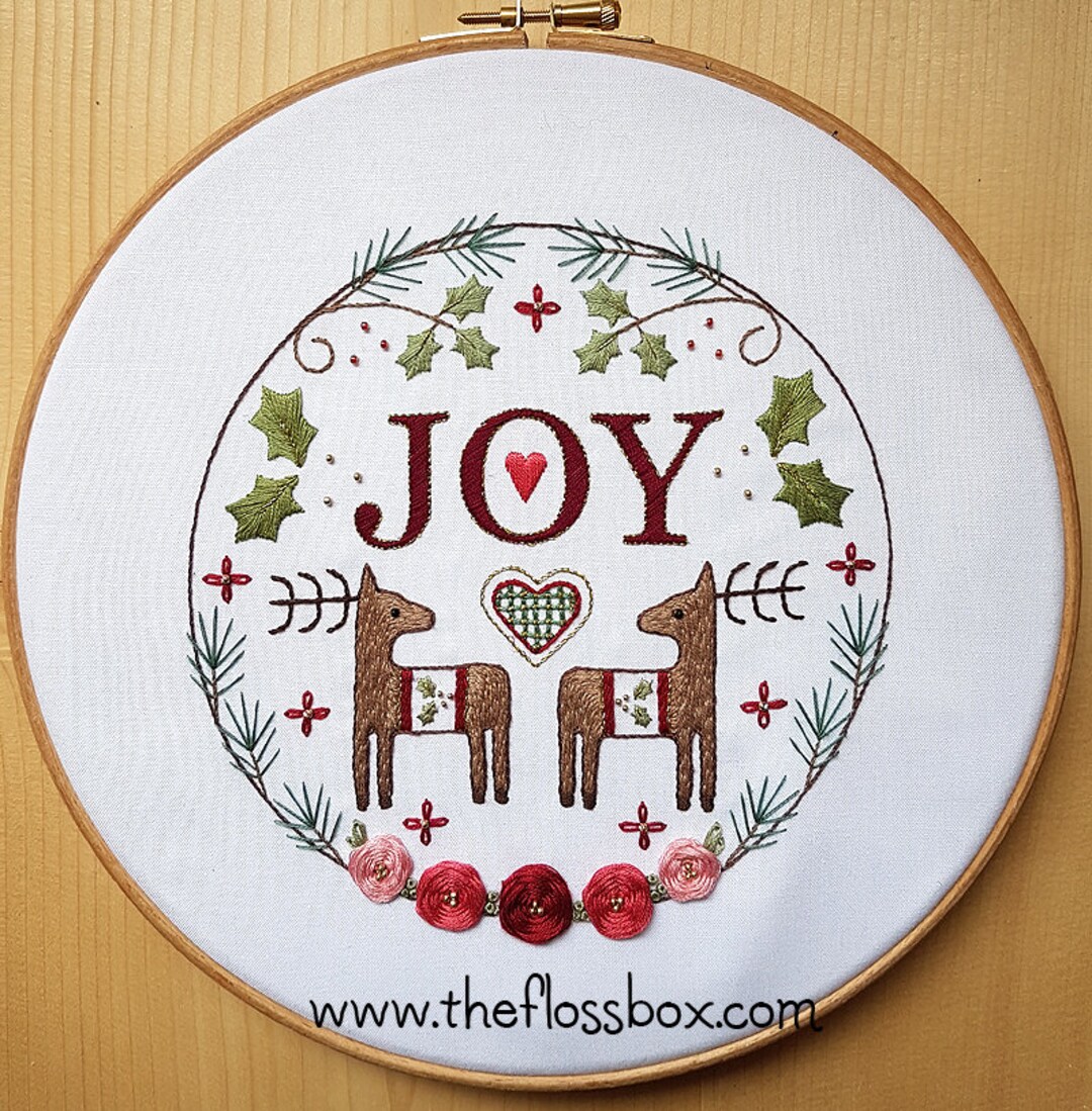 Christmas Joy Embroidery Pattern - Etsy