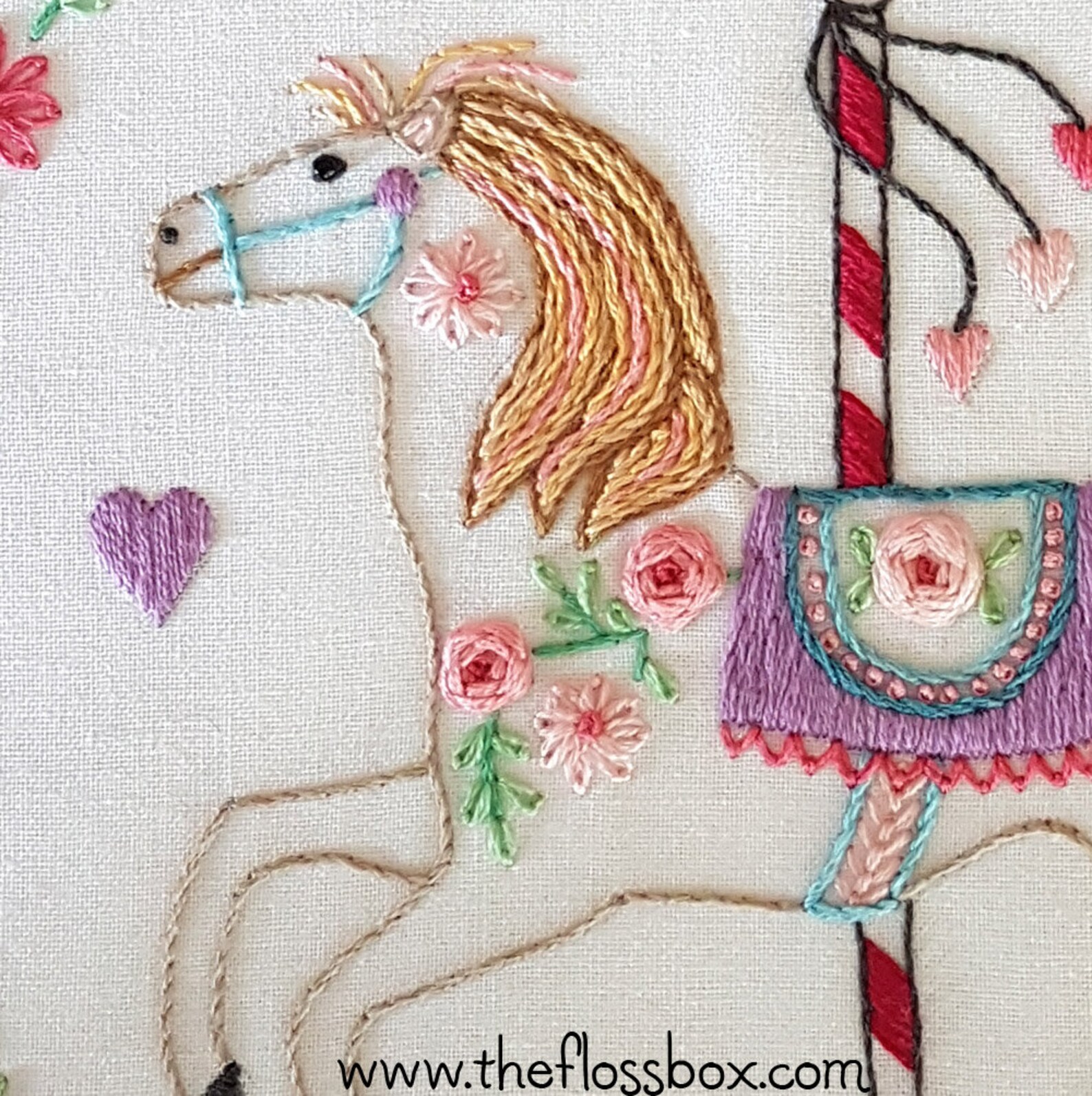 Carousel Ride Embroidery Pattern - Etsy